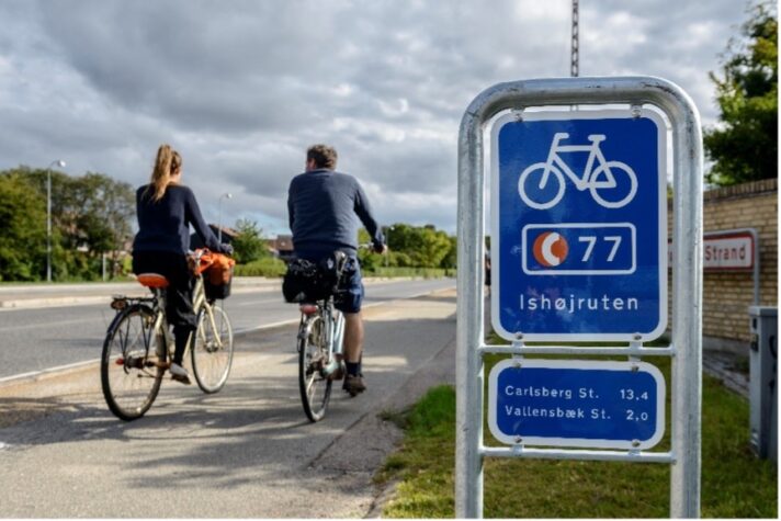 Rutevejledning og vejvisning - Koncept for Supercykelstier